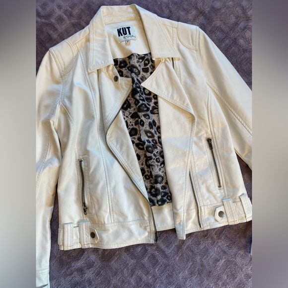 Kut from the Kloth | Jackets & Coats | White Leather Jacket | Poshmark